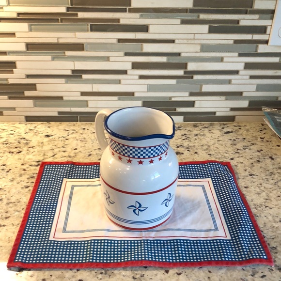 Princess House | Dining | Rare Patriotic 4th Country Fair Pitcher Pin ...